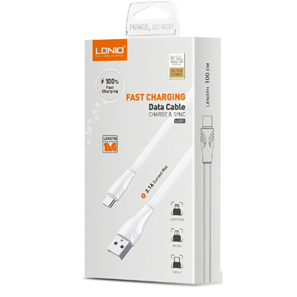کابل شارژر LDNIO TYPE-C مدل LS551 | خرید عمده محصولات وریتی | فروشگاه ...