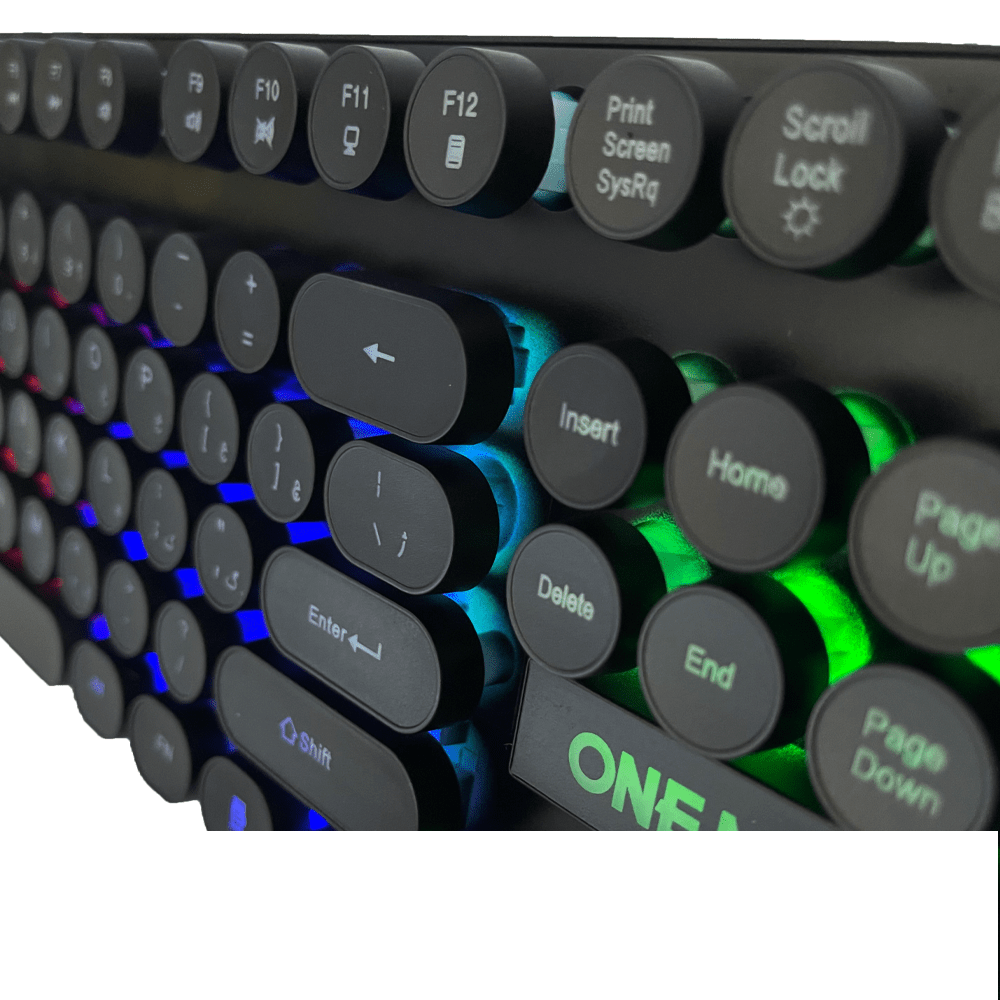 کیبورد سیمی گیمینگ RGB برند One Max مدل G5200 | خرید عمده محصولات وریتی | فروشگاه پاسارگاد