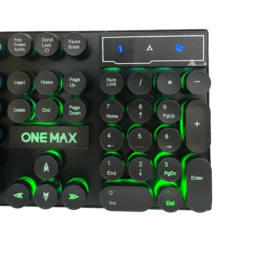 کیبورد سیمی گیمینگ RGB برند One Max مدل G5200 | خرید عمده محصولات وریتی | فروشگاه پاسارگاد