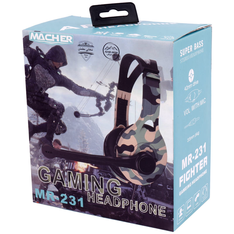 هدست گیمینگ سیم دار Macher MR-231 | خرید عمده محصولات وریتی | فروشگاه پاسارگاد