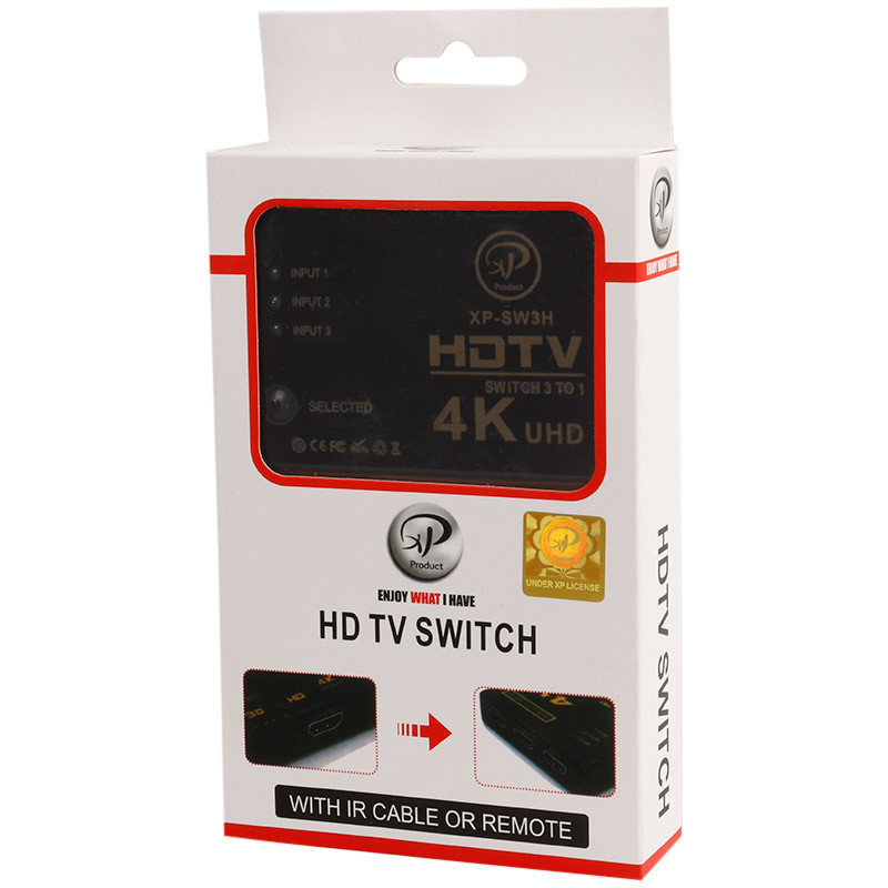 هاب سوئیچ 3 پورت HDMI ایکس پی مدل XP-SW3H | خرید عمده محصولات وریتی | فروشگاه پاسارگاد