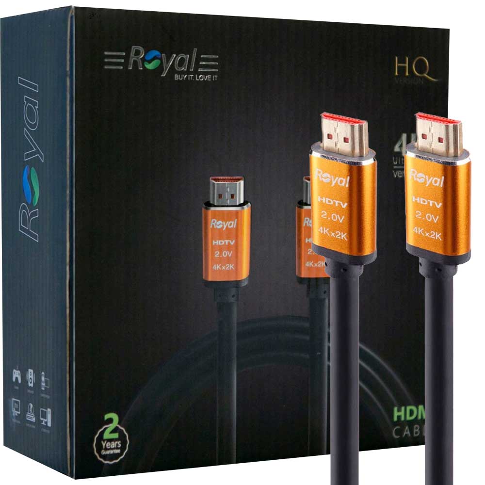 کابل HDMI 10m 19+1 royal 4K | خرید عمده محصولات وریتی | فروشگاه پاسارگاد