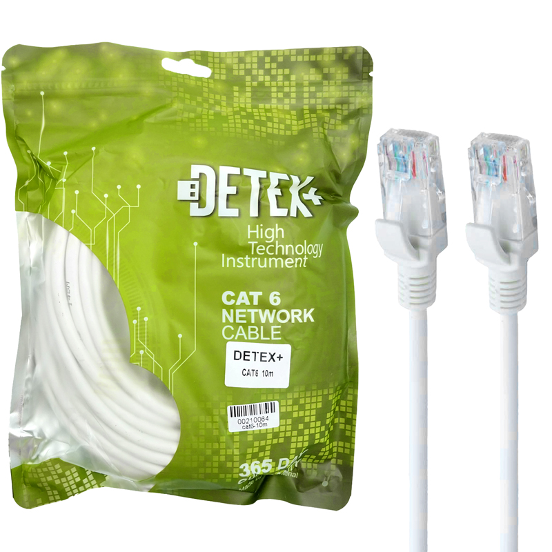 کابل شبکه CAT6 DETEX (طول 10 متری) | خرید عمده محصولات وریتی | فروشگاه پاسارگاد