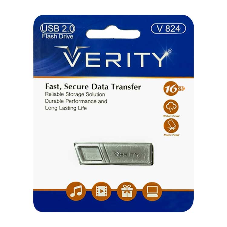 فلش مموری وریتی مدل V824 ظرفیت 16 گیگابایت | خرید عمده محصولات وریتی | فروشگاه پاسارگاد
